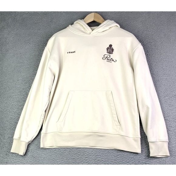 Frame Denim | Shirts | Frame X Ritz Paris Hoodie Sweatshirt Cream Size ...